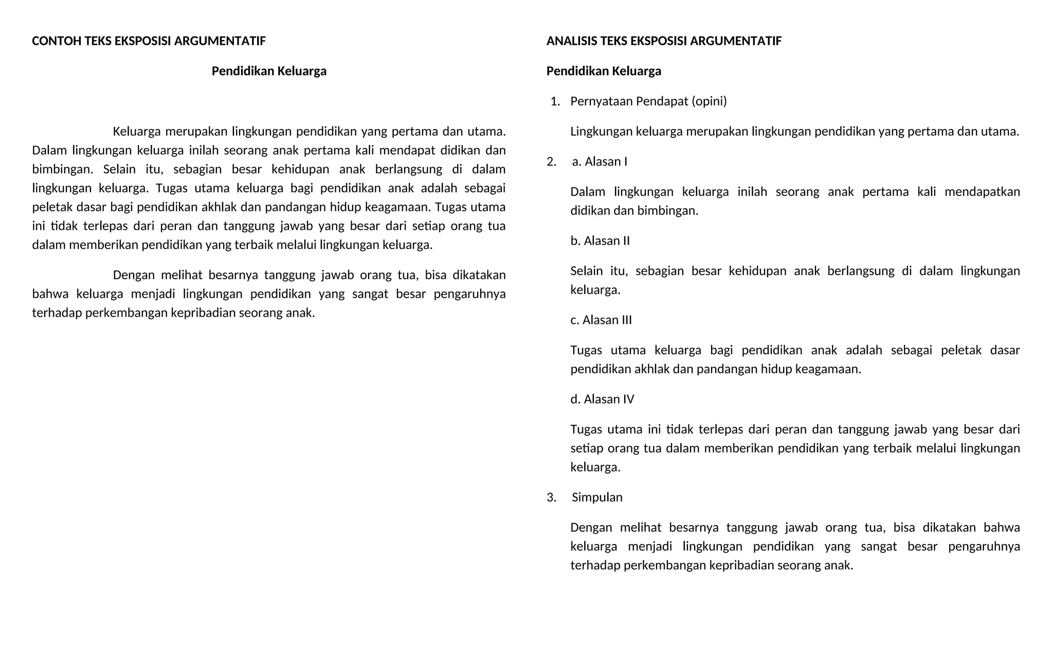 CONTOH TEKS EKSPOSISI DAN ANALISIS STRUKTURNYA | DOCX