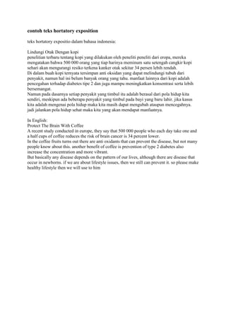 Contoh teks hortatory exposition | DOCX