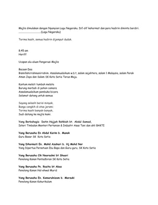 Teks pengacara majlis hari anugerah kecemerlangan 2018 | DOC