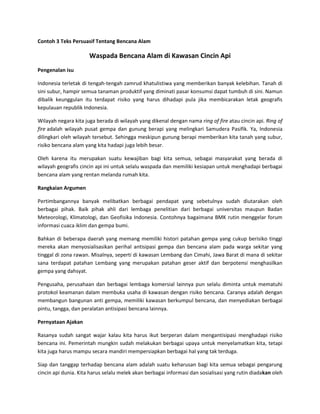 Contoh teks persuasi | PDF