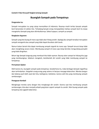 Contoh teks persuasi | PDF