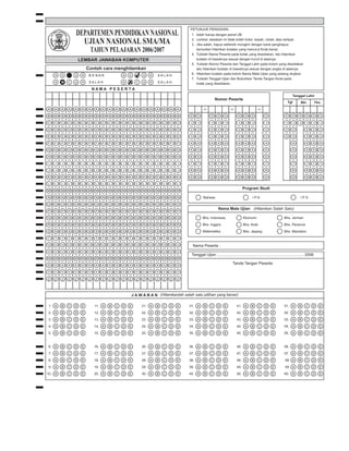 Contoh template danreport ljk smk | PDF