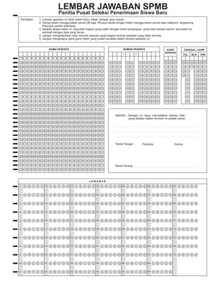 Contoh template danreport ljk smk | PDF