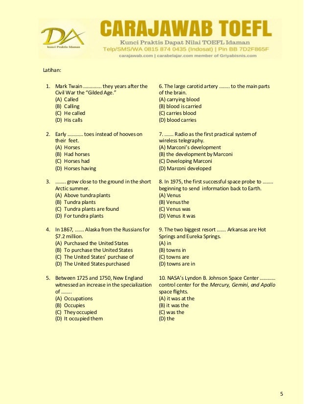 Contoh Soal Writing Test Toefl - Bakti Soal Contoh Soal Writing Test Toefl - Bakti Soal