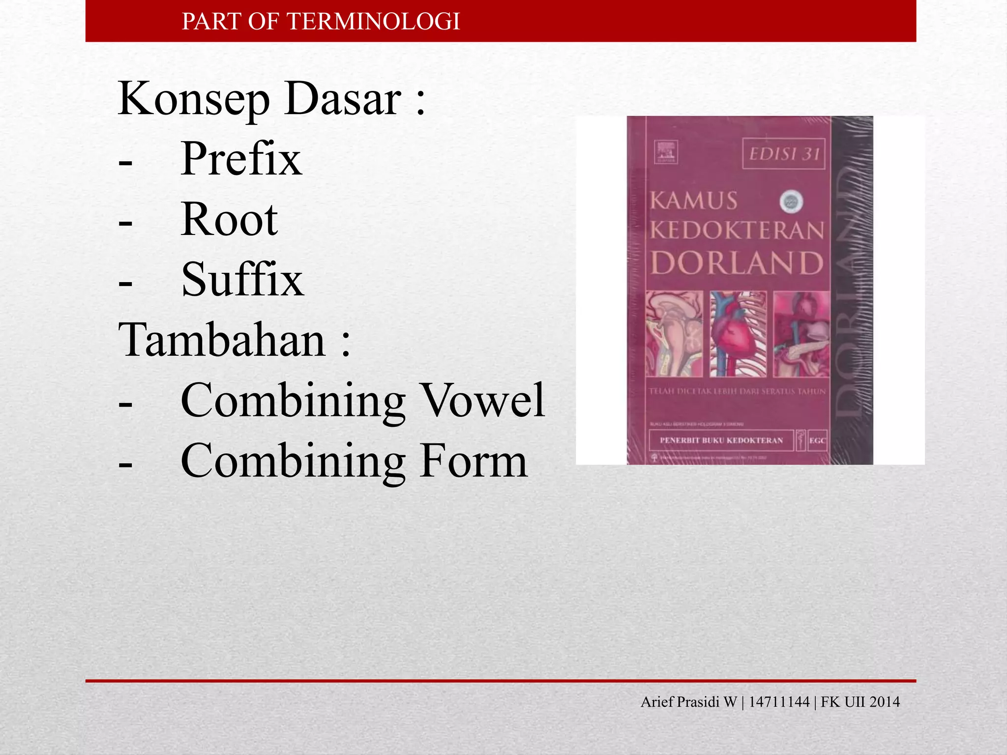 Contoh terminologi kedokteran | PPTX