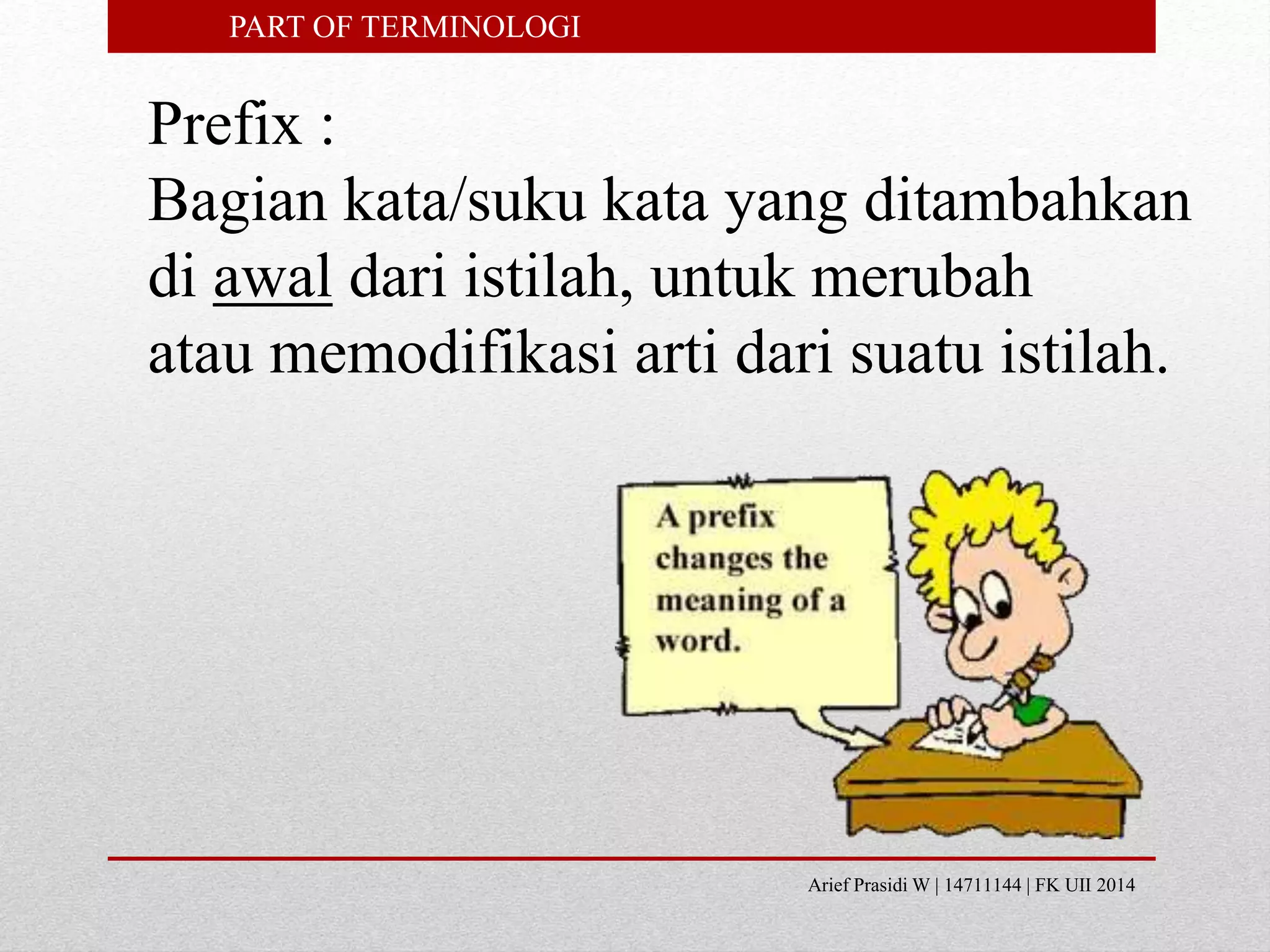 Contoh terminologi kedokteran | PPTX