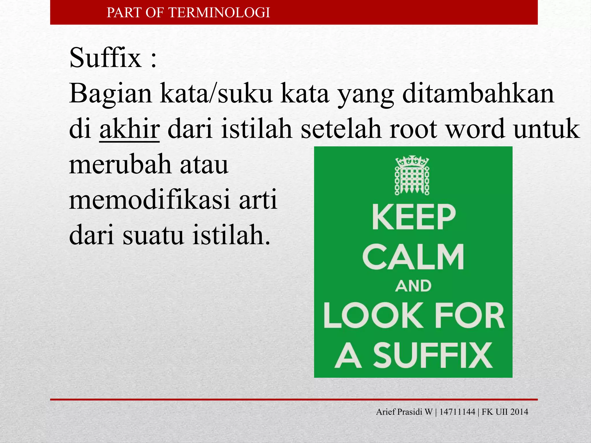 Contoh terminologi kedokteran | PPTX