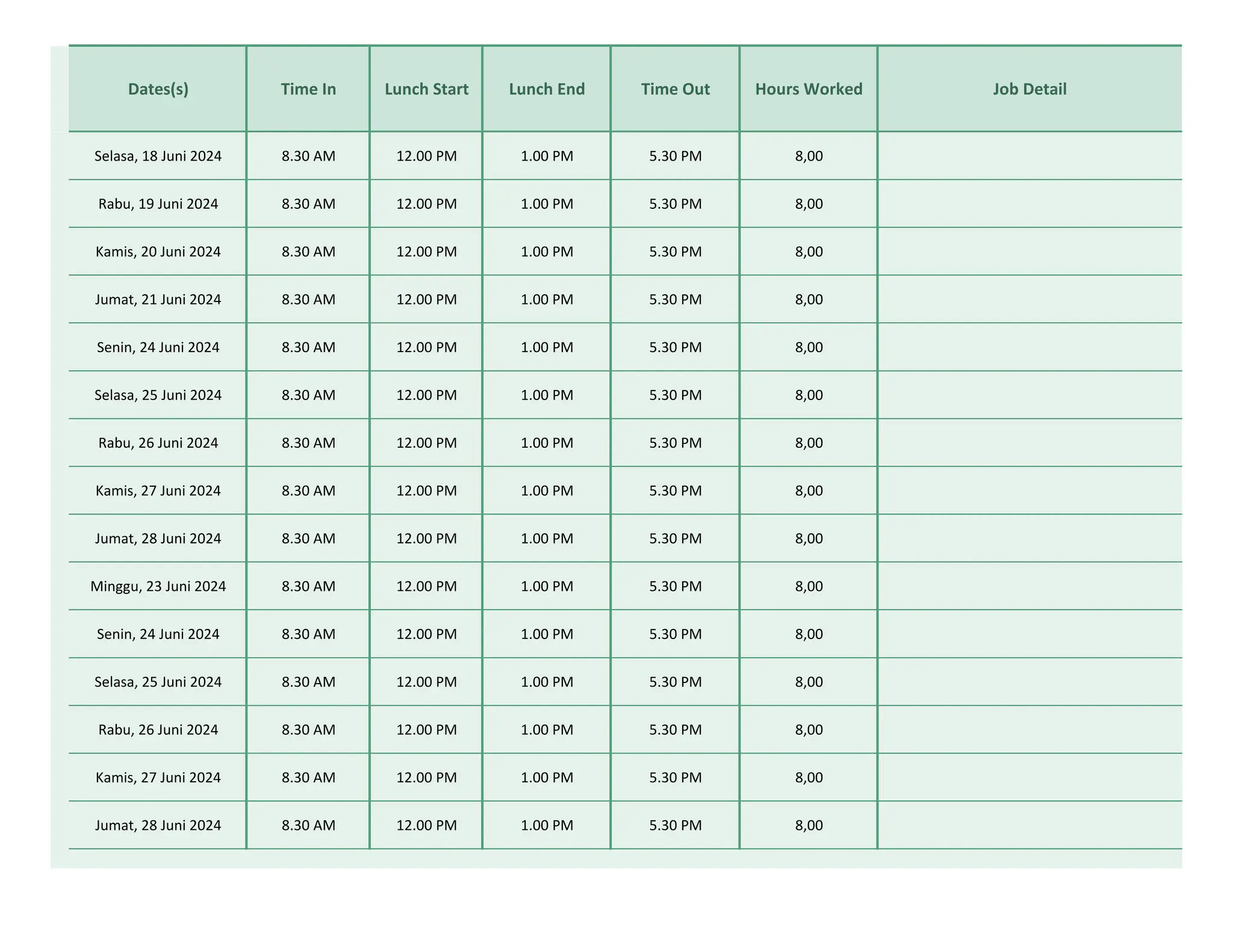Contoh Timesheet untuk pekerjaan project | PDF