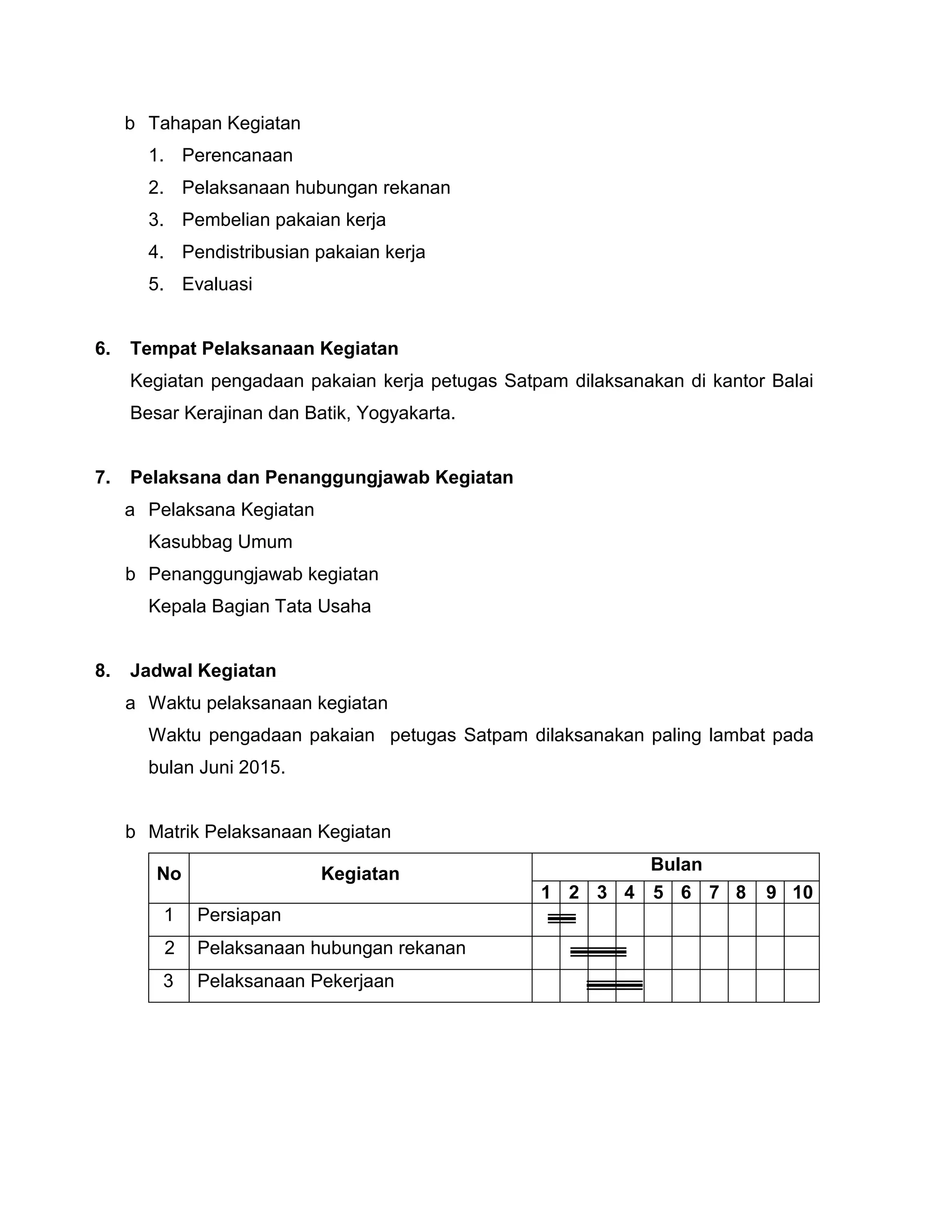 Kumpulan TOR / Kerangka Acuan Kerja | PDF