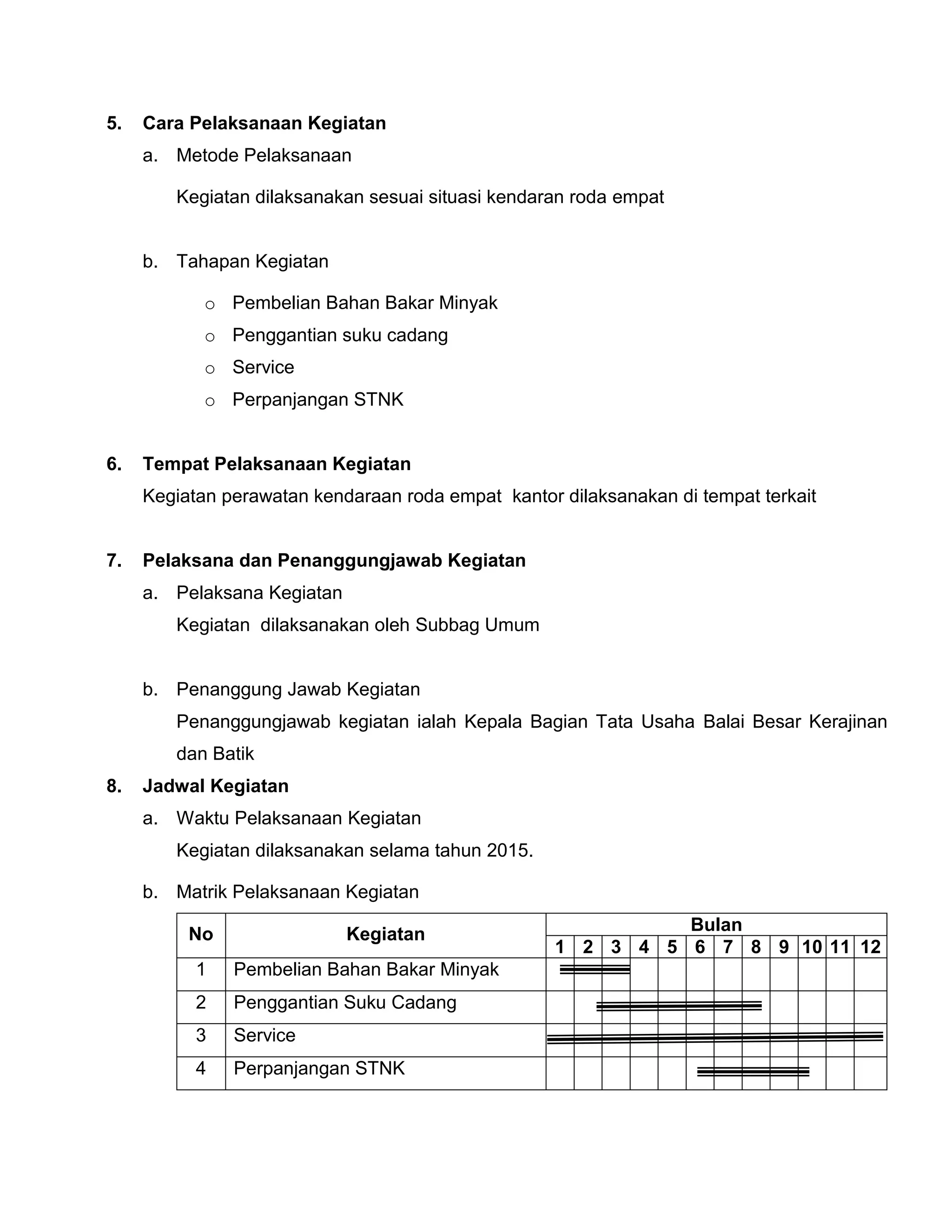 Kumpulan TOR / Kerangka Acuan Kerja | PDF