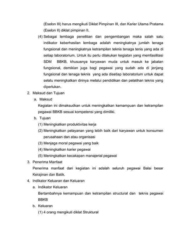 Kumpulan TOR / Kerangka Acuan Kerja | PDF