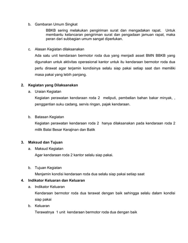 Kumpulan TOR / Kerangka Acuan Kerja | PDF