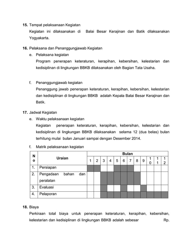 Kumpulan TOR / Kerangka Acuan Kerja | PDF