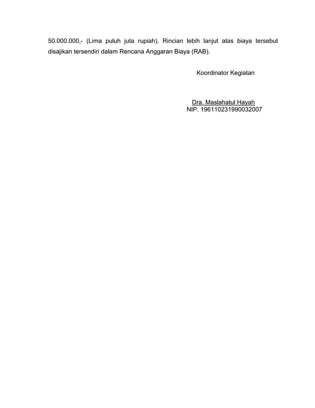 Kumpulan TOR / Kerangka Acuan Kerja | PDF