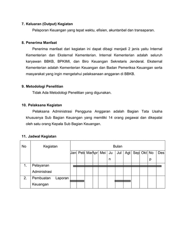 Kumpulan TOR / Kerangka Acuan Kerja | PDF