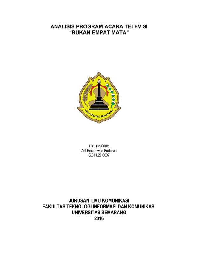 Contoh format tugas menganalisa program | DOC