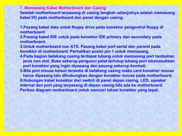 Contoh tugas mulok merakit komputer | PPT