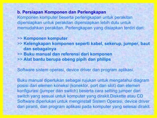 Contoh tugas mulok merakit komputer | PPT