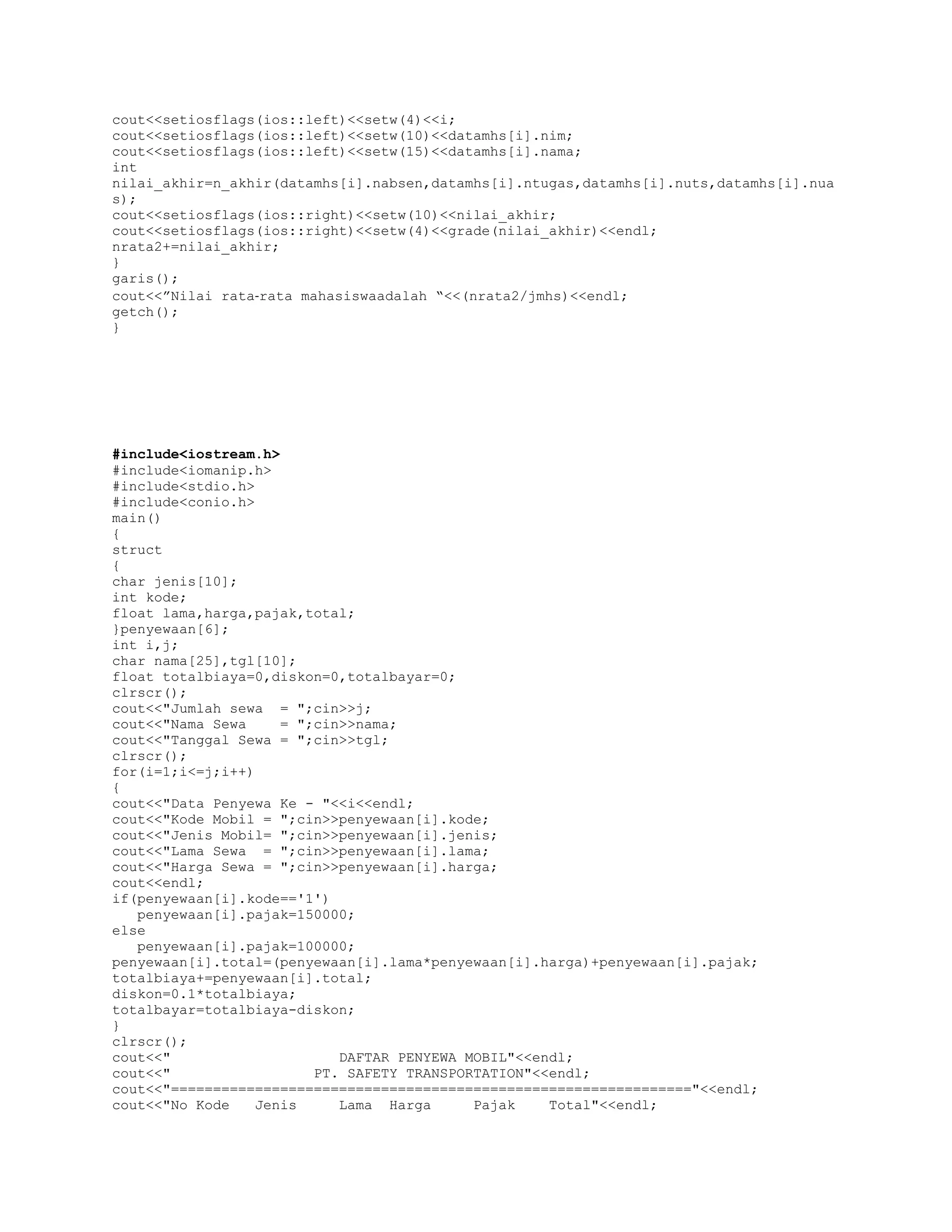 Contoh uas soal praktek | DOCX