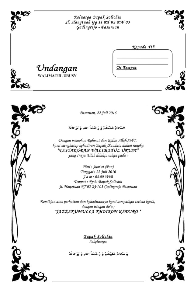 Contoh undangan | DOC