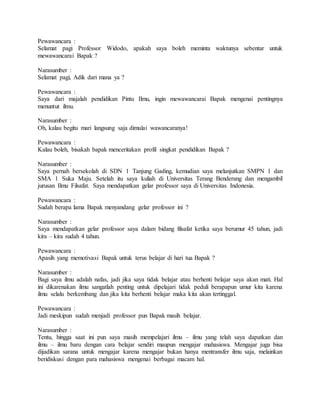 Contoh wawancara | DOCX