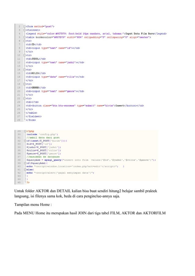 Contoh website crud yang dapat mengenerate file xml | DOC