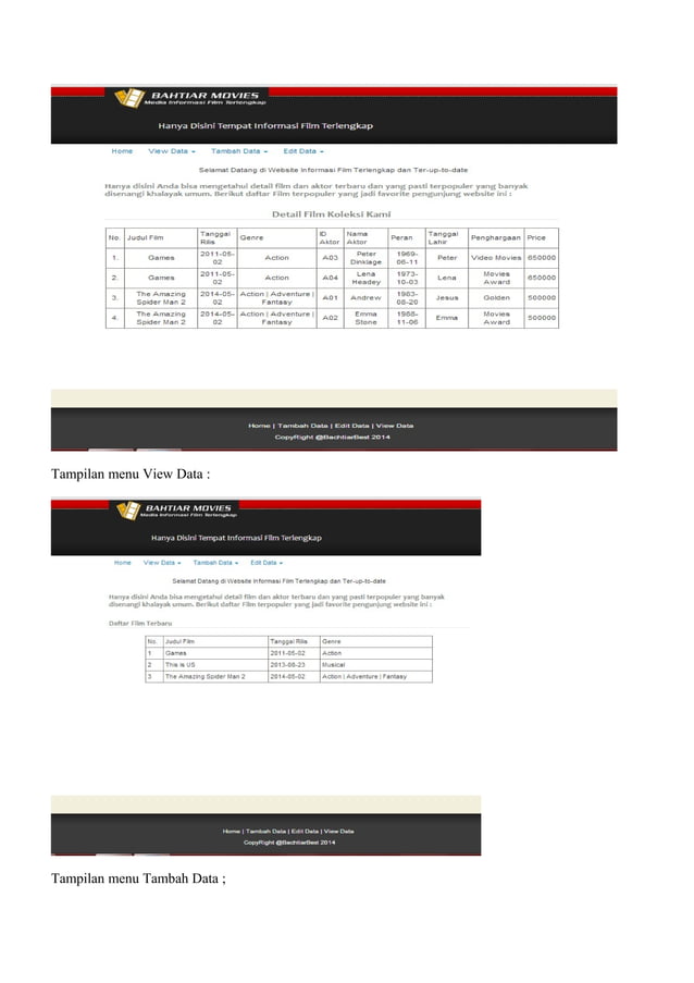 Contoh website crud yang dapat mengenerate file xml | DOC