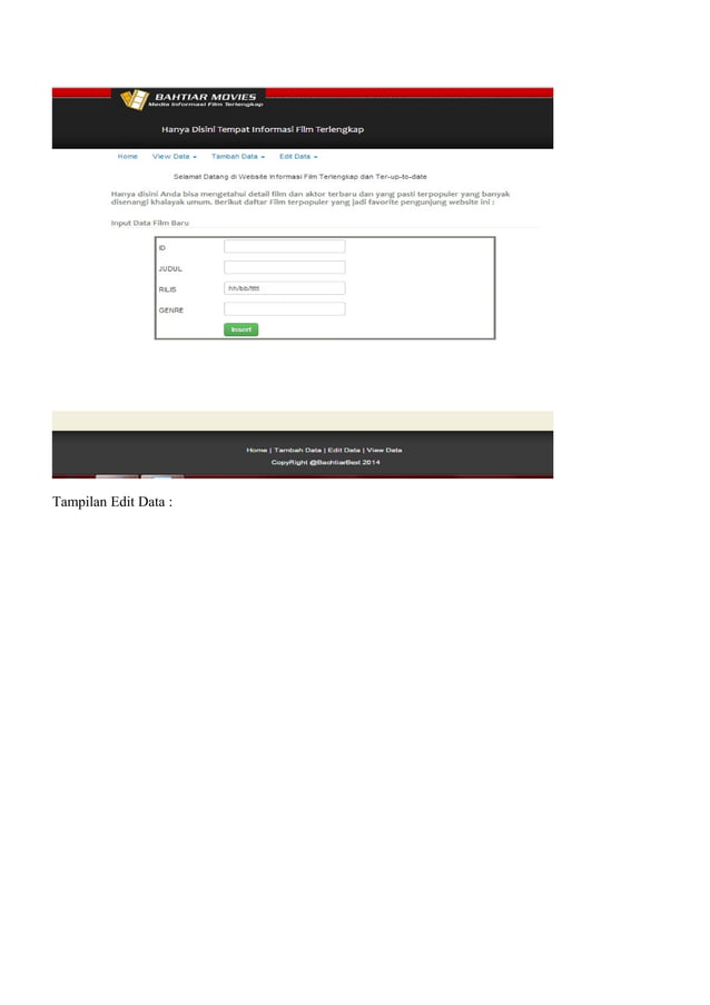Contoh website crud yang dapat mengenerate file xml | DOC