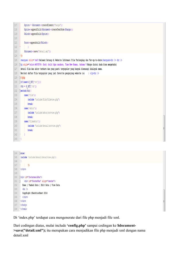 Contoh Website Crud Yang Dapat Mengenerate File Xml Doc