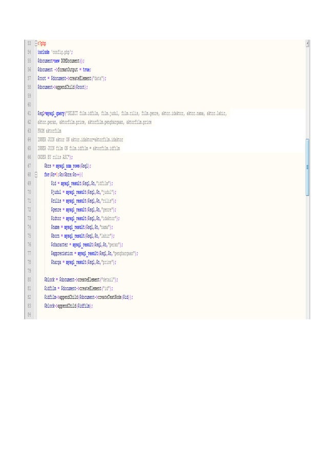 Contoh website crud yang dapat mengenerate file xml | DOC