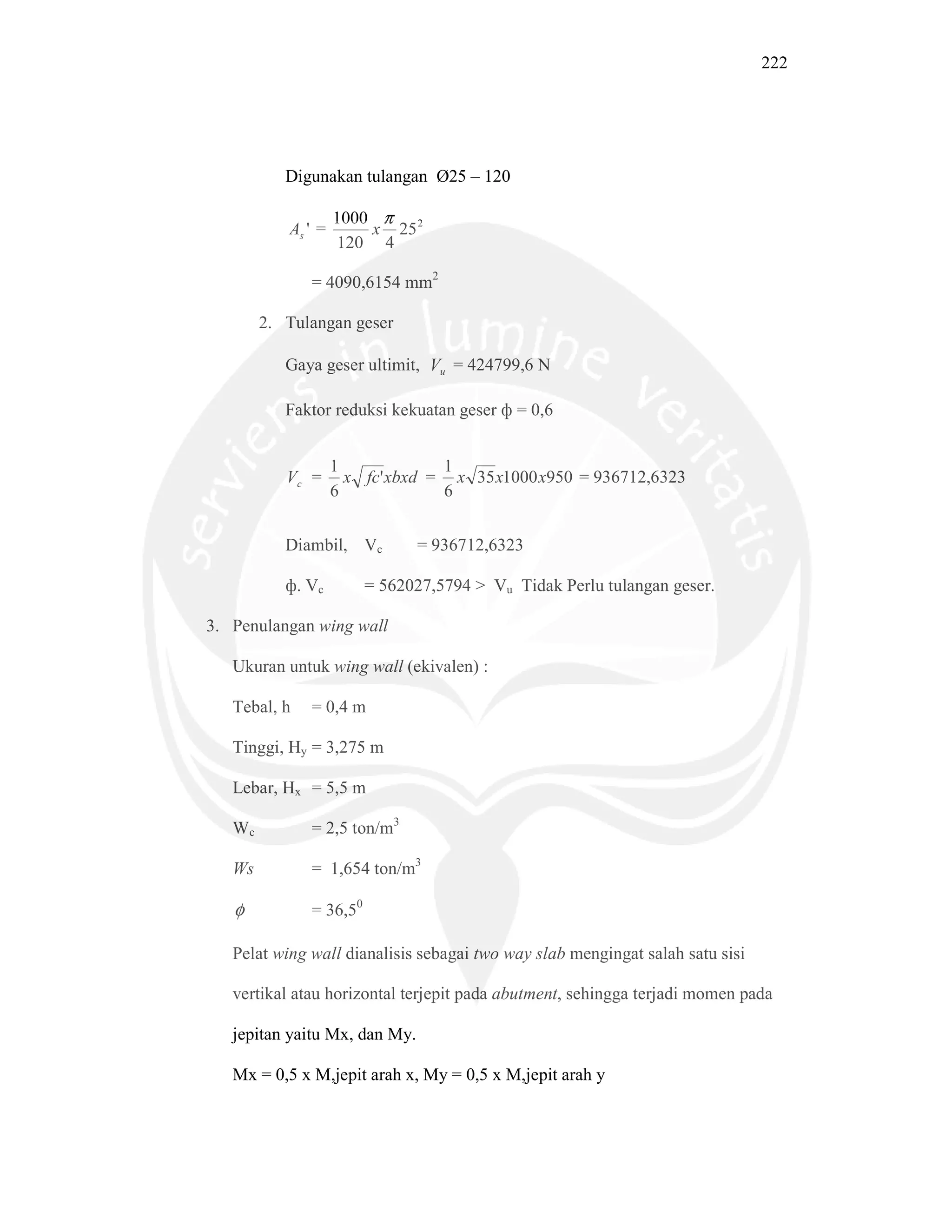 Contoh wingwall | PDF