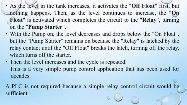Contol of water pump using plc | PPTX