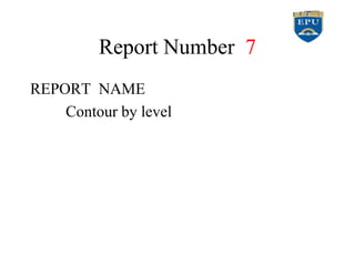 Contour line Practical Report survey | PPT