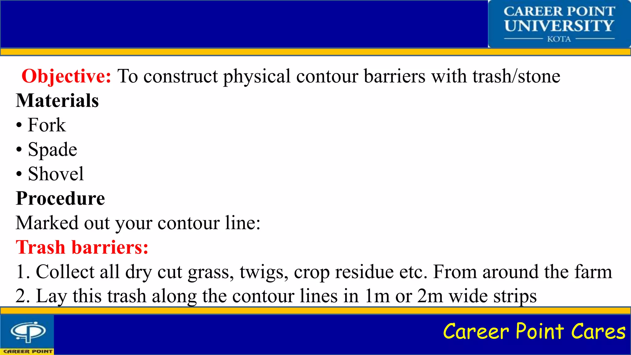 Contour barriers | PPT