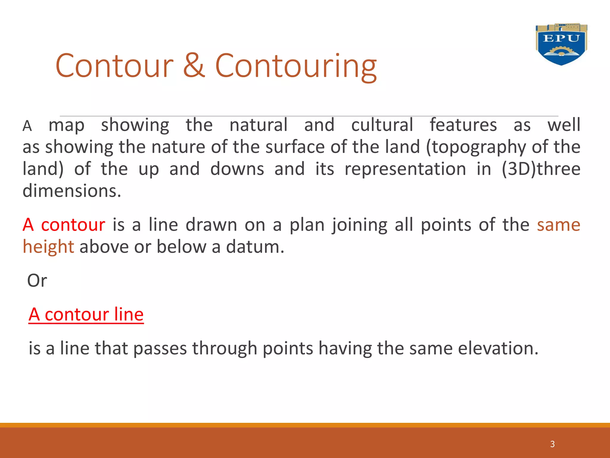 Contour & Contouring Surveying | PDF