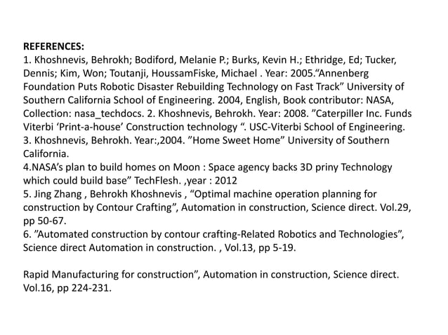 Contour crafting | PPT