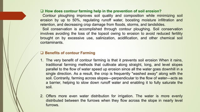 CONTOUR CROPPING AND TERRACES PPT agriculture | PPTX