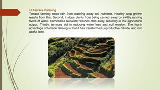 CONTOUR CROPPING AND TERRACES PPT agriculture | PPTX