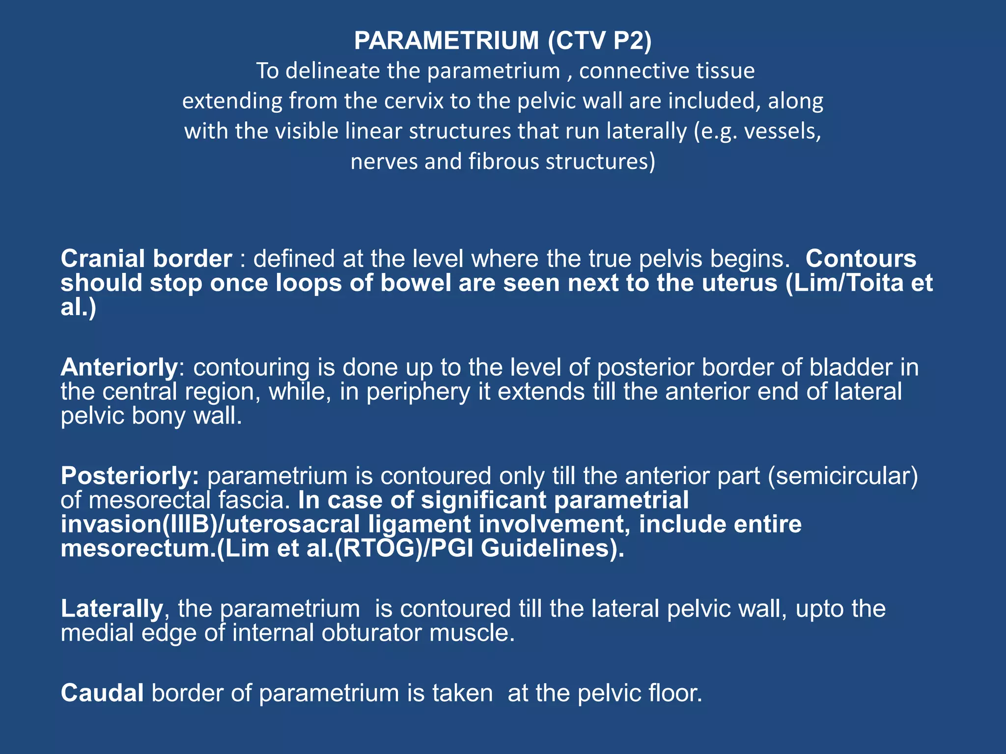 Contouring guidelines Cervix IMRT | PPTX