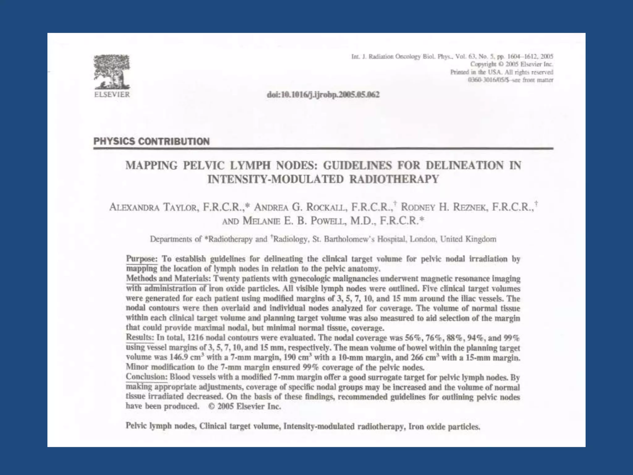 Contouring guidelines Cervix IMRT | PPTX