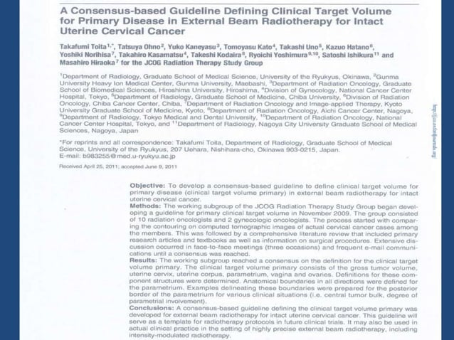 Contouring guidelines Cervix IMRT | PPTX