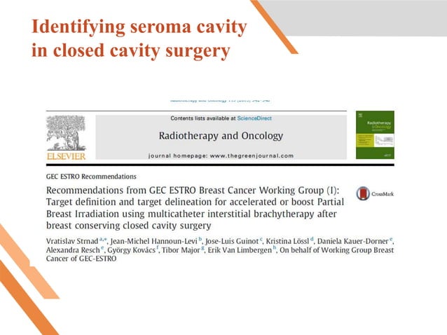 Contouring in breast cancer current practice and future directions ...