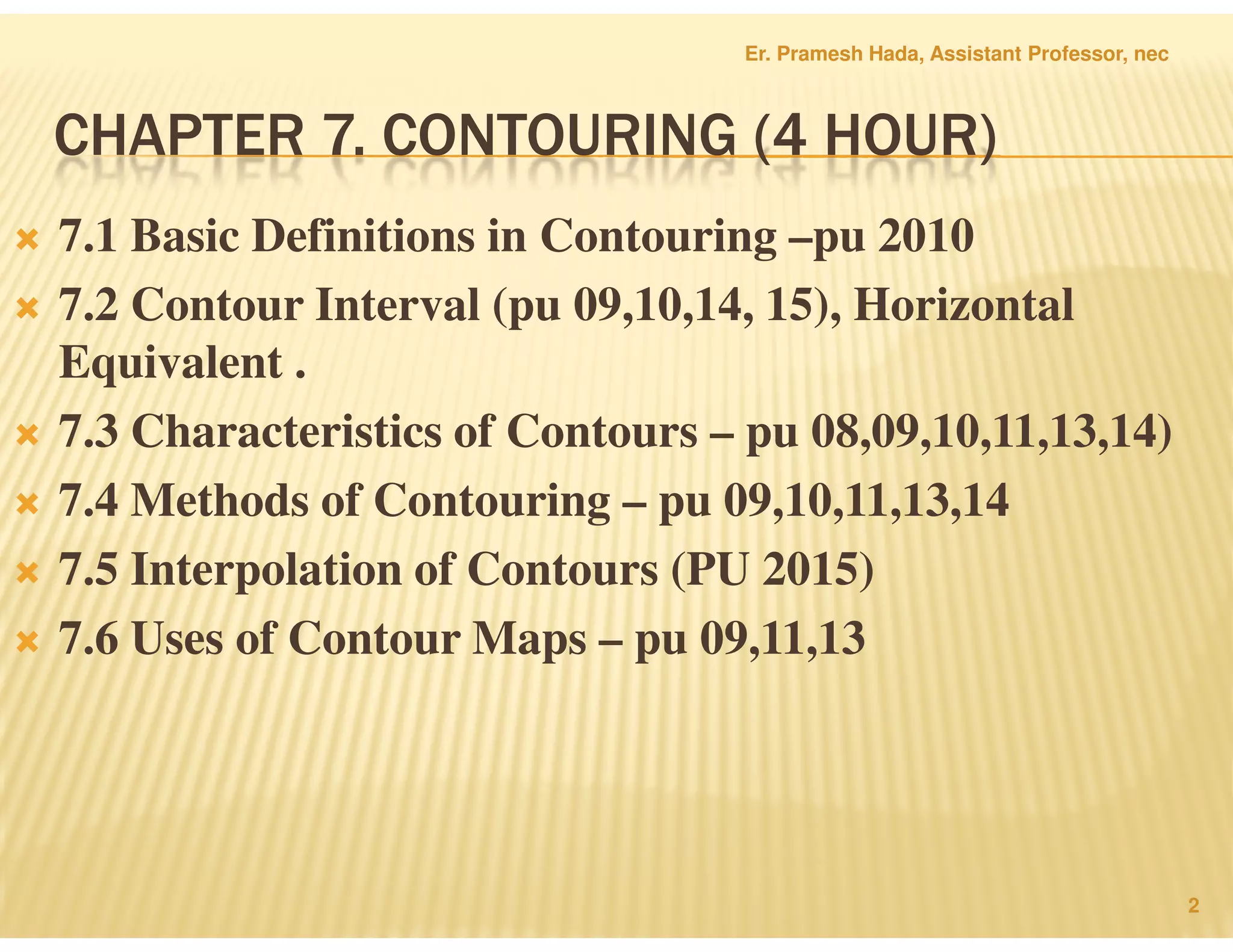 Contouring - Surveying...for civil Engineering and Architecture.. | PDF