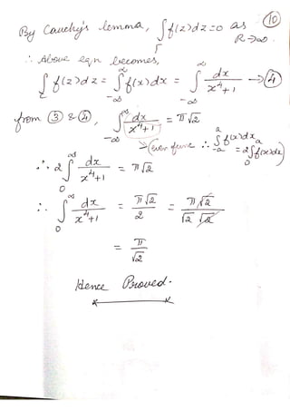Contour integration in Complex Analysis Type II | PDF