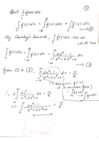 Contour integration in Complex Analysis Type II | PDF