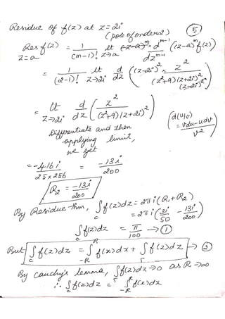 Contour integration in Complex Analysis Type II | PDF