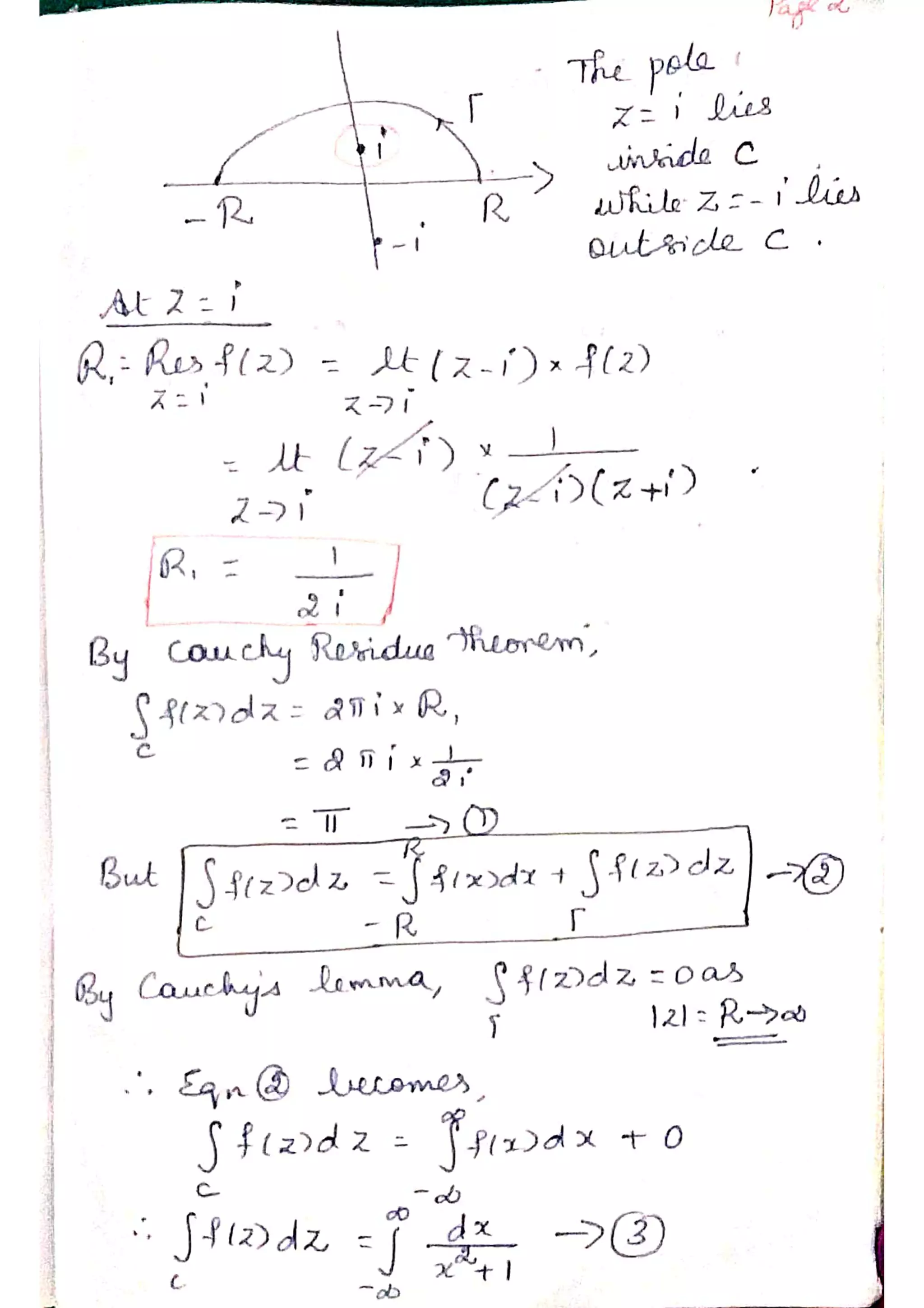 Contour integration type II | PDF