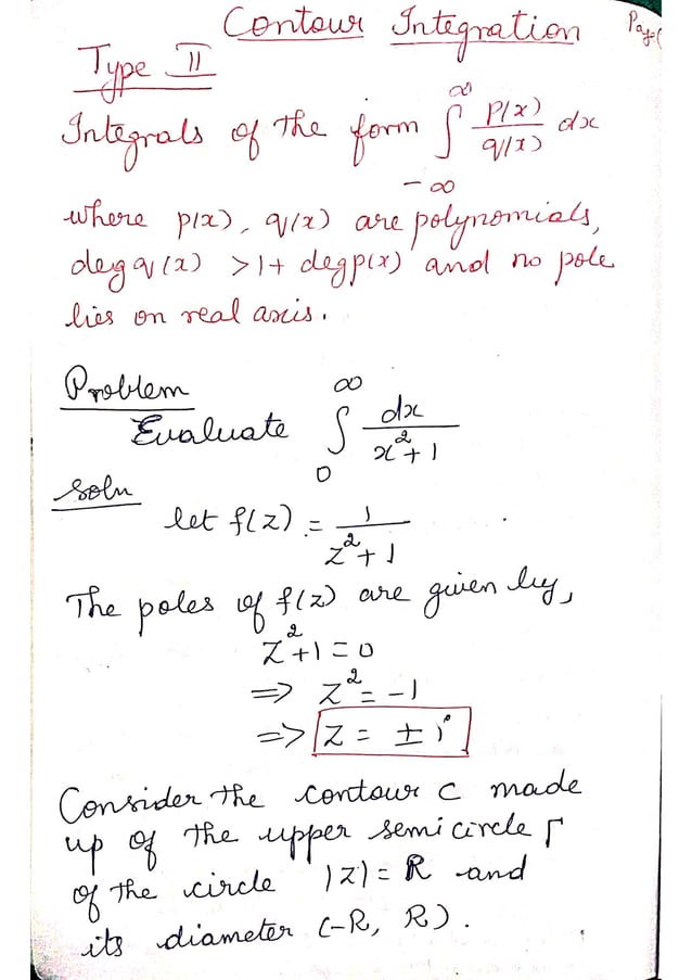 Contour integration type II | PDF | Geography | Science