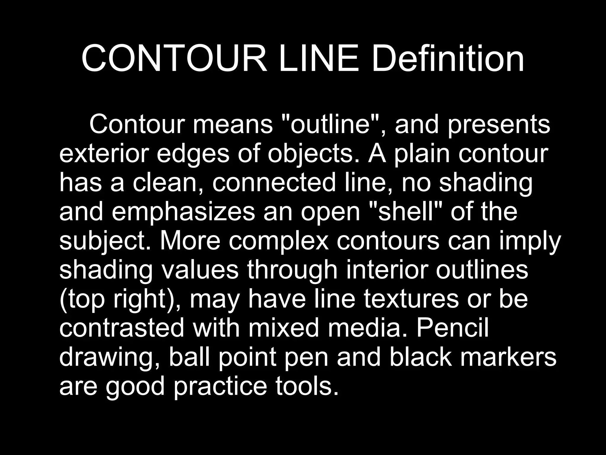 Contour line drawing | PPT