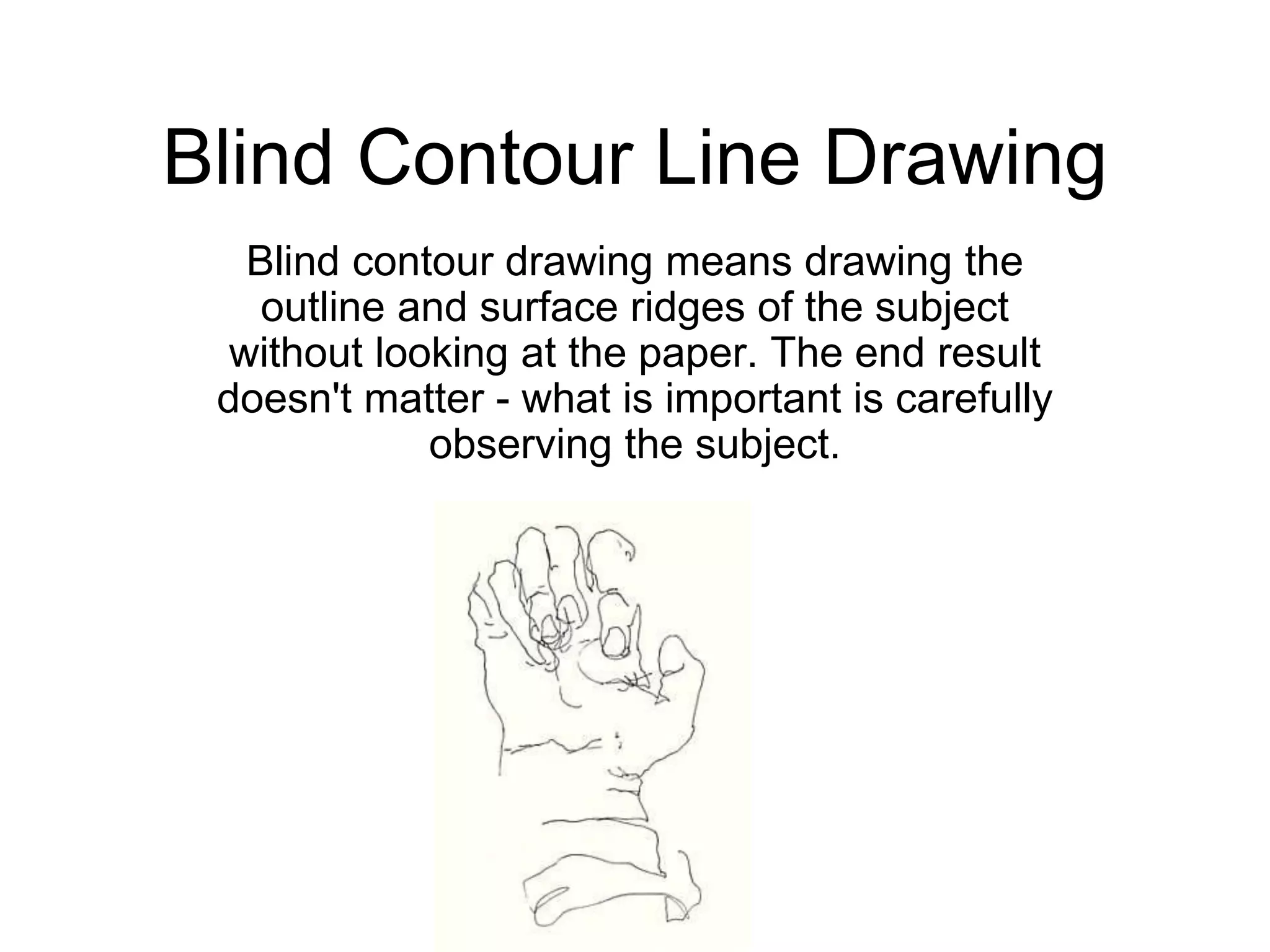 Contour line drawing | PPT